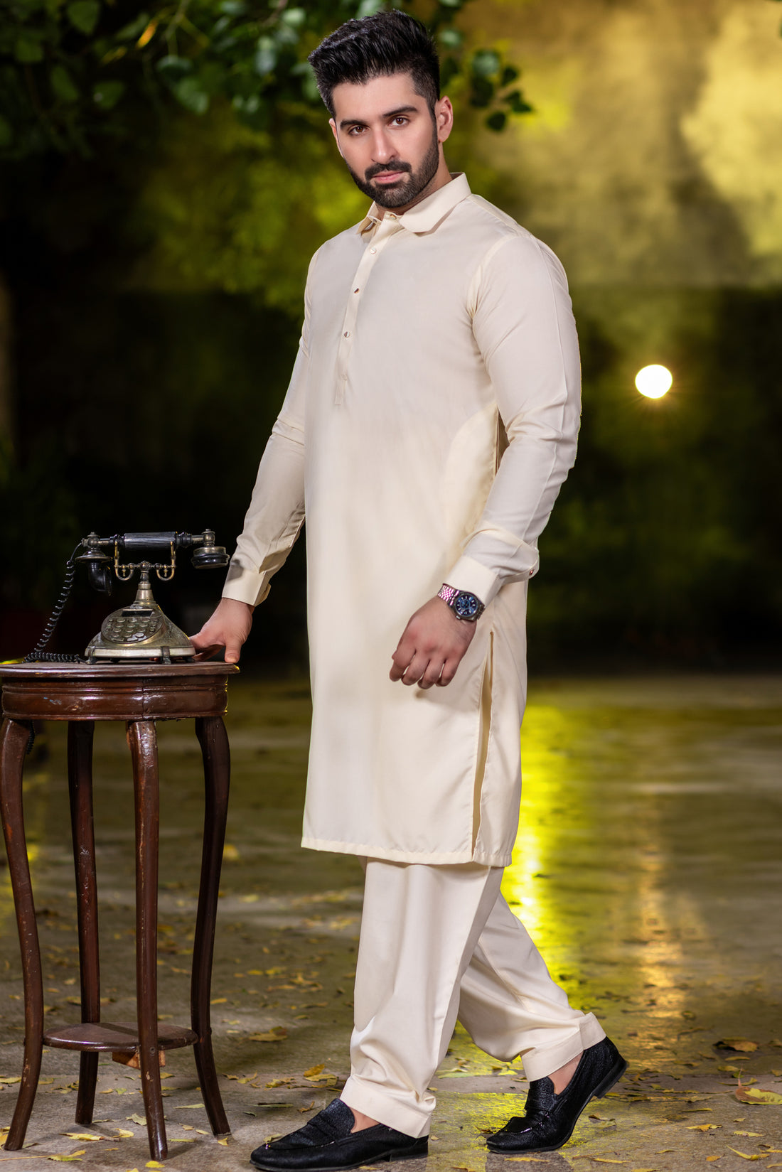 Spanish cut collar Shalwar Kameez-Boski – xMilano
